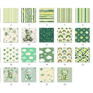 Printable Green Newborn Baby Paper, Green Baby Nursery Ephemera, New ...
