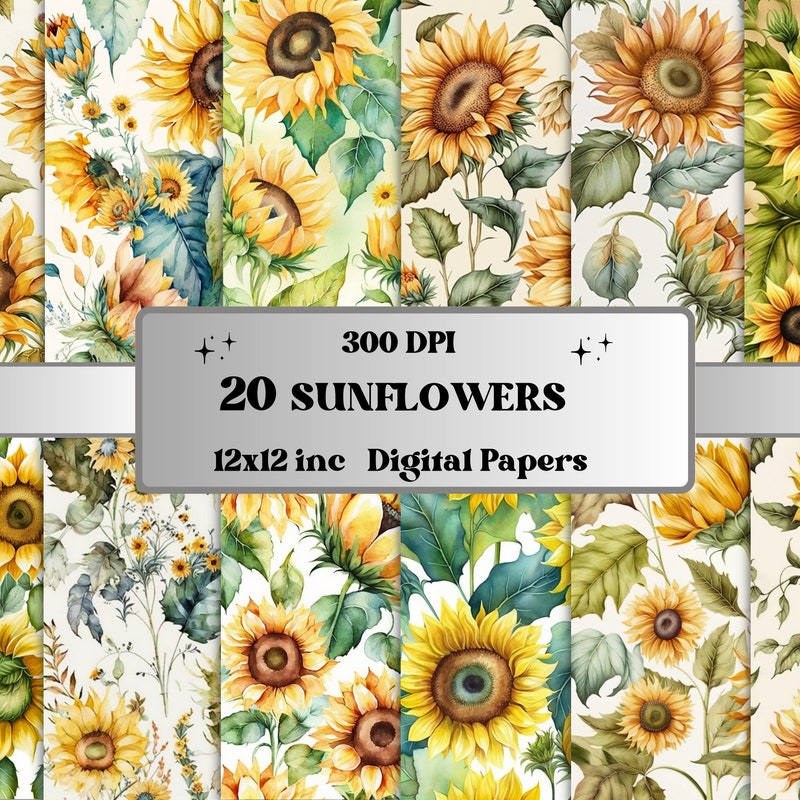 Sunflower Paper - Etsy