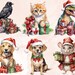 38 PNG Watercolor Christmas Animals Clipart, Merry Christmas Baby ...