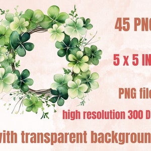 45 PNG Watercolor St.patrick’s Day Clover Clipart, Four Leaf Clover ...