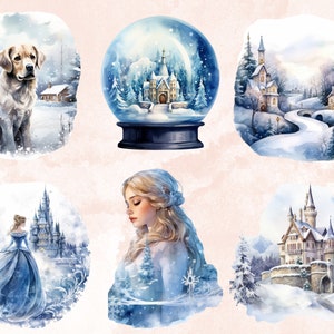 45 PNG Watercolor Winter Wonderland Clipart, Fantasy Winter ...