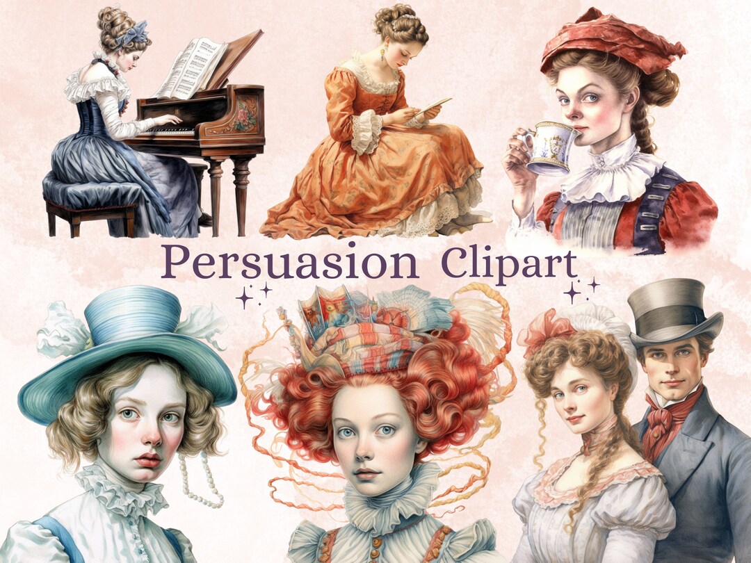47 PNG Watercolor Persuasion Clipart, Jane Austen Png, Fairytale ...