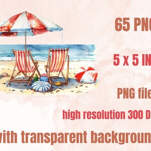 65 PNG Watercolor Beach Day Clipart, Summer Girl Vacation Illustrations ...