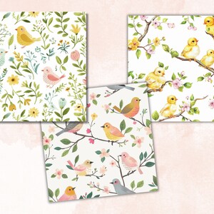Cute Spring Digital Paper Pack, Cute Pastel Nursery Pattern Paper ...