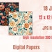 Boho Floral Digital Paper, Boho Flowers Paper Pack, Floral Journal and ...