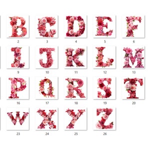 26 PNG Watercolour Valentine's Day Alphabet Clipart, Love Letters Clip ...