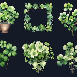 45 PNG Watercolor St.patrick’s Day Clover Clipart, Four Leaf Clover ...