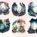 20 Watercolor Magical Forest Clipart, Fairy Forest Clip Art, Forest ...