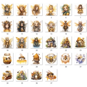 37 PNG Watercolour Honey Bee Fairy Clipart, Forest Fairy Garden Clip ...