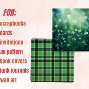 Printable St.patrick’s Day Digital Paper, Four Leaf Clover Pages Junk ...