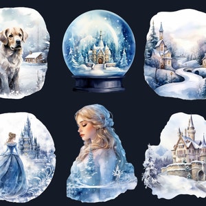 45 PNG Watercolor Winter Wonderland Clipart, Fantasy Winter ...