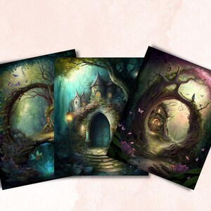 Printable Fantasy Fairyland Digital Paper, Fairy Background, AI Digital ...
