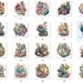 20 PNG Watercolor Floral Cactus Succulent Clipart, Mexican Cactus ...