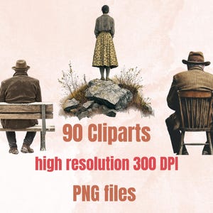 Loneliness & Isolation Collage Elements, Whimsical Ephemera Fussy Cut ...