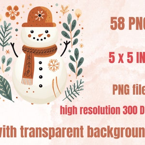 58 PNG Watercolour Scandinavian Winter Clipart, Snowy Winter Folk Art ...