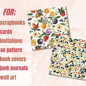 Seamless Spring Fruits Digital Paper, Spring Botanical Seamless Pattern ...