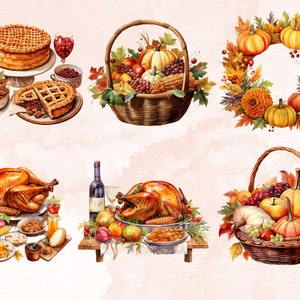 55 PNG Watercolor Thanksgiving Clipart, Thanksgiving Turkey ...