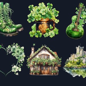 50 PNG Watercolor St.patrick’s Day Clipart, Four Leaf Clover ...