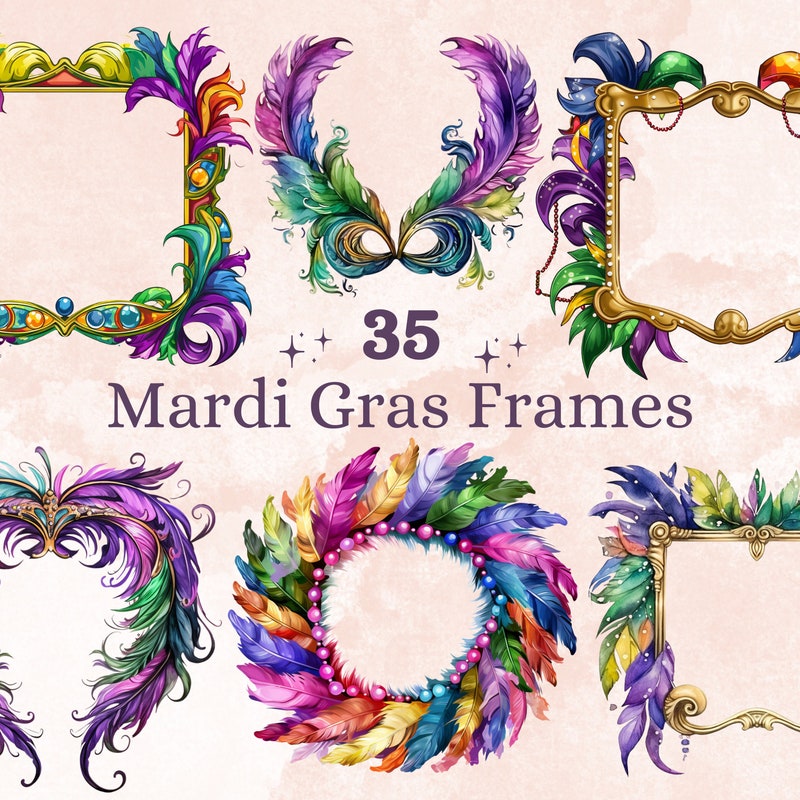 Mardi Gras Border - Etsy