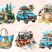 55 PNG Watercolor Summer Vacation Clipart, Summer Traveler ...