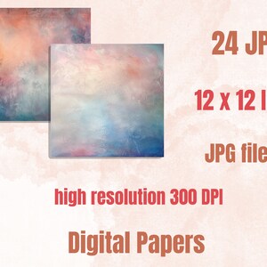 Pastel Texture Digital Paper Pack, Pastel Soft Colors Background Pages ...