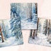 Printable Winter Woodland Landscape Digital Paper, Winter Wonderland ...