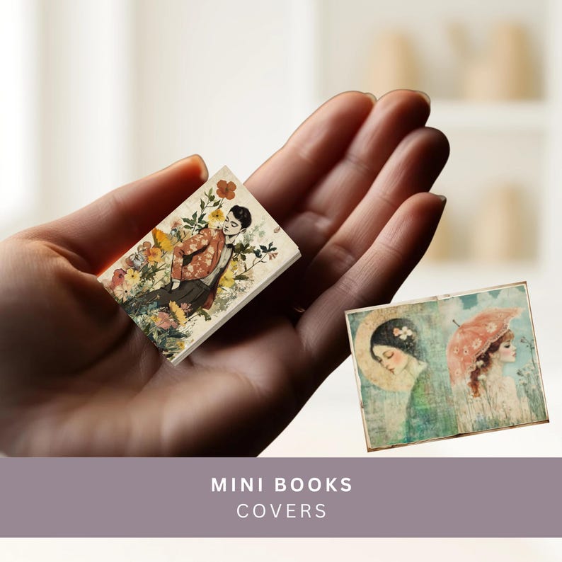 Printable Spring Mini Books, Easter Mini Book Set, Fantasy Floral ...