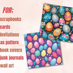 Seamless Easter Eggs Digital Paper, Happy Easter Seamless Pattern ...