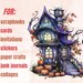 40 PNG Watercolor Halloween House Clipart, Haunted Mansion ...