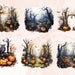 38 PNG Watercolor Halloween Forest Clipart Halloween Woodland - Etsy
