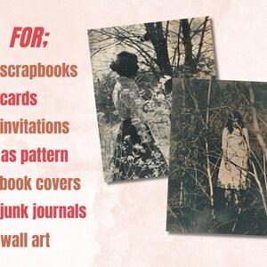 Vintage Creepy Spring Portraits, Junk Journal Ephemera, Printable ...