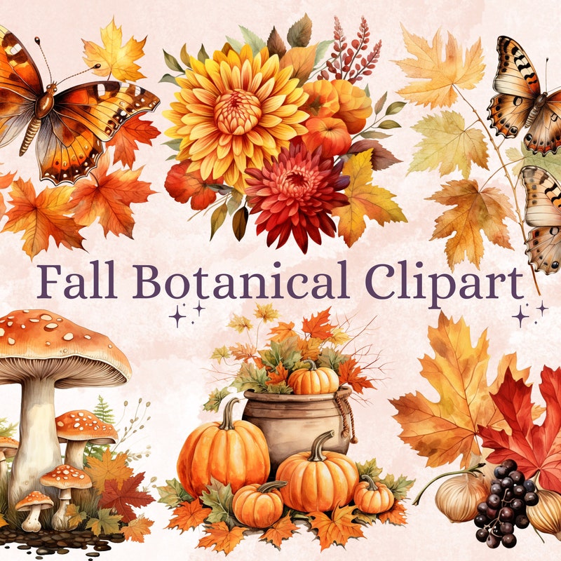 Autumn Clipart - Etsy