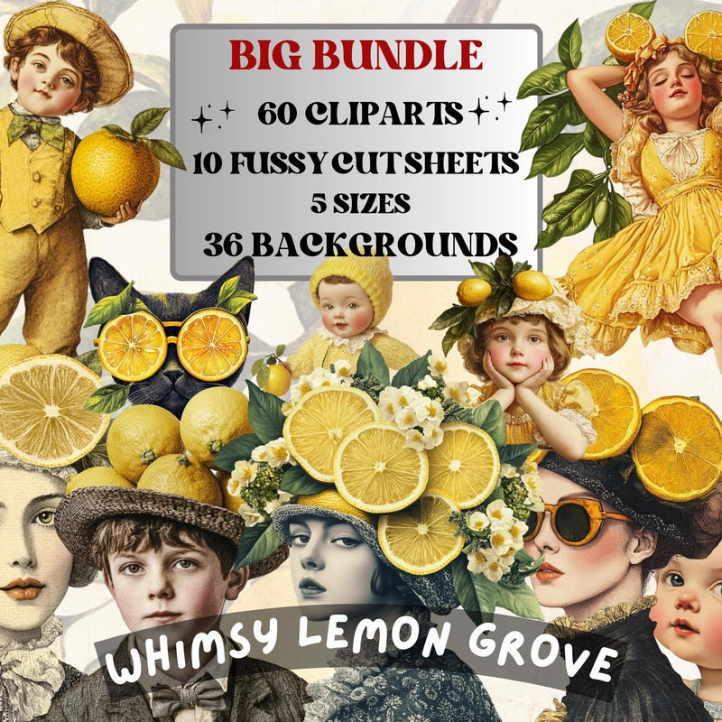 Summer Yellow Collage Kit - Etsy
