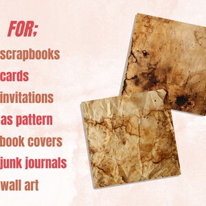 Coffee Stained Digital Paper Pack, Vintage Distressed Coffee Dyed ...