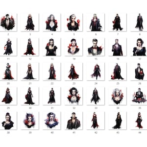 45 PNG Watercolor Halloween Vampires Clipart, Horror Halloween ...