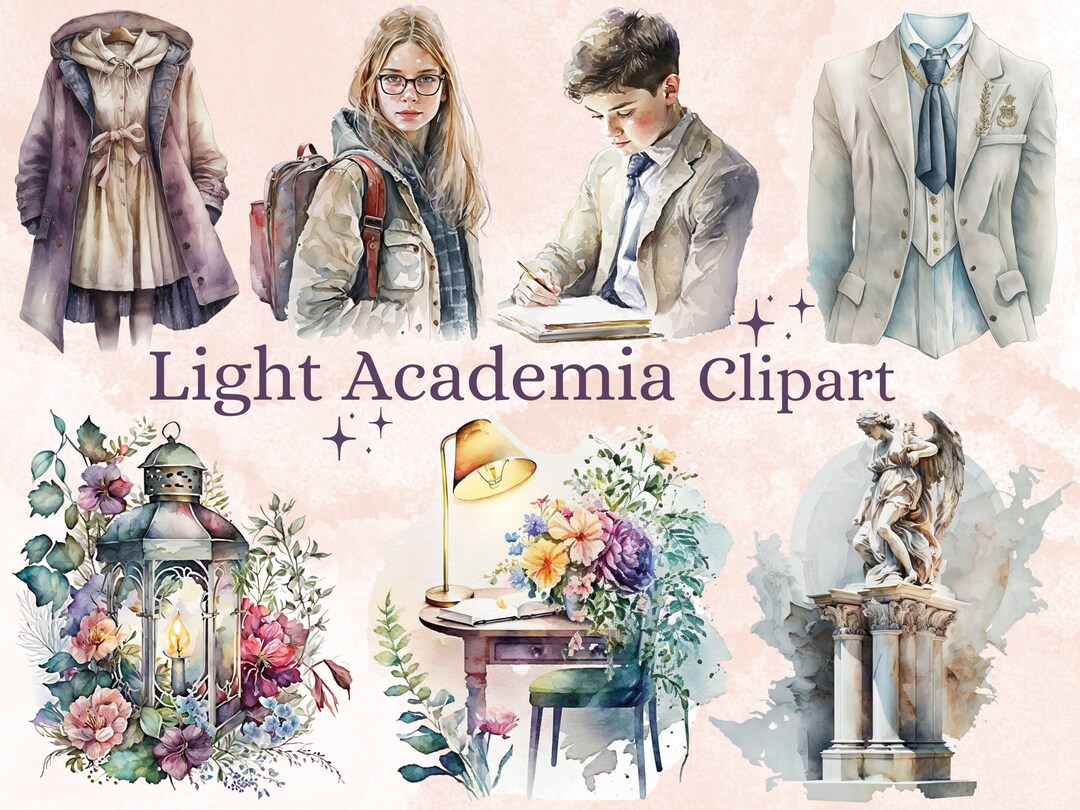38 PNG Watercolor Fantasy Light Academia Clipart, Light Academy Png ...