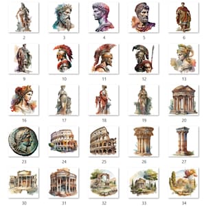 35 PNG Watercolor Fantasy Ancient Rome Clipart, Ancient Rome Mythology ...
