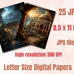 Printable Ancient Rome Italy Digital Paper, Rome Ruins Background ...