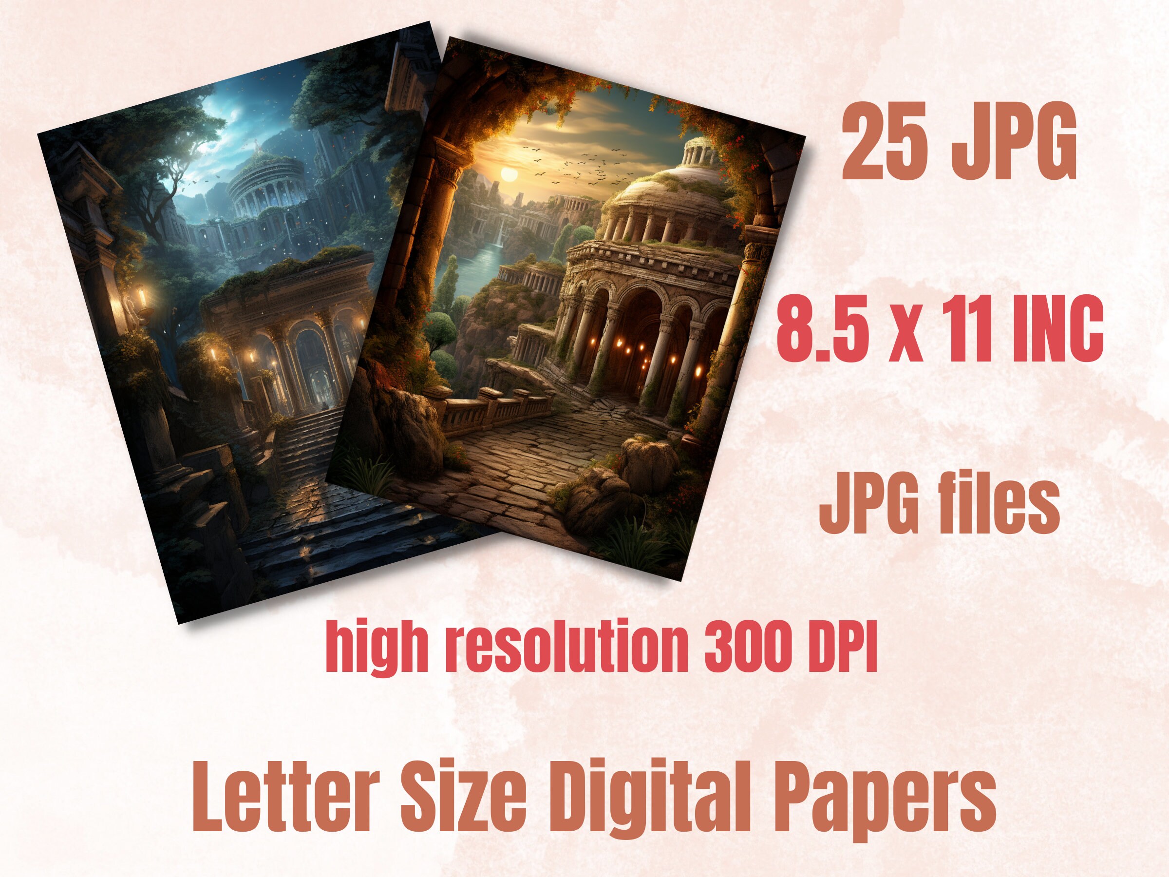 Printable Ancient Rome Italy Digital Paper, Rome Ruins Background ...