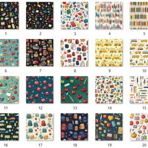 Seamless Back to School Digital Paper Pack, Cute School Education ...