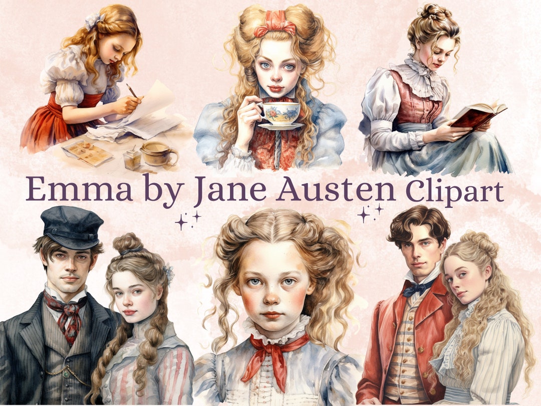34 PNG Watercolor Emma Woodhouse Clipart, Jane Austen Png, Fairy Tale ...