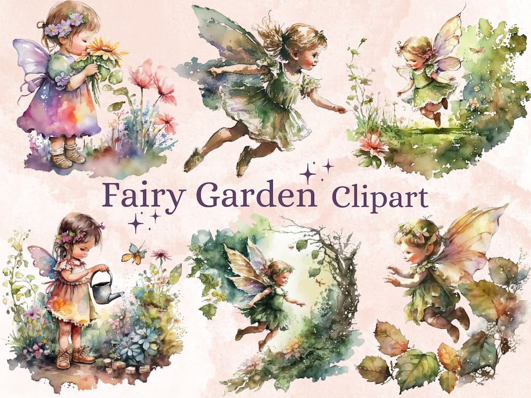 26 PNG Watercolour Fairy Garden Clipart, Enchanted Forest Fairy PNG ...