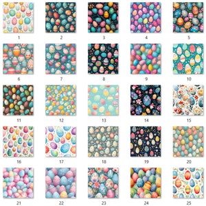 Seamless Easter Eggs Digital Paper, Happy Easter Seamless Pattern ...