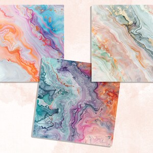 Pastel Marble Texture Digital Paper Pack, Marble Patterns Background ...