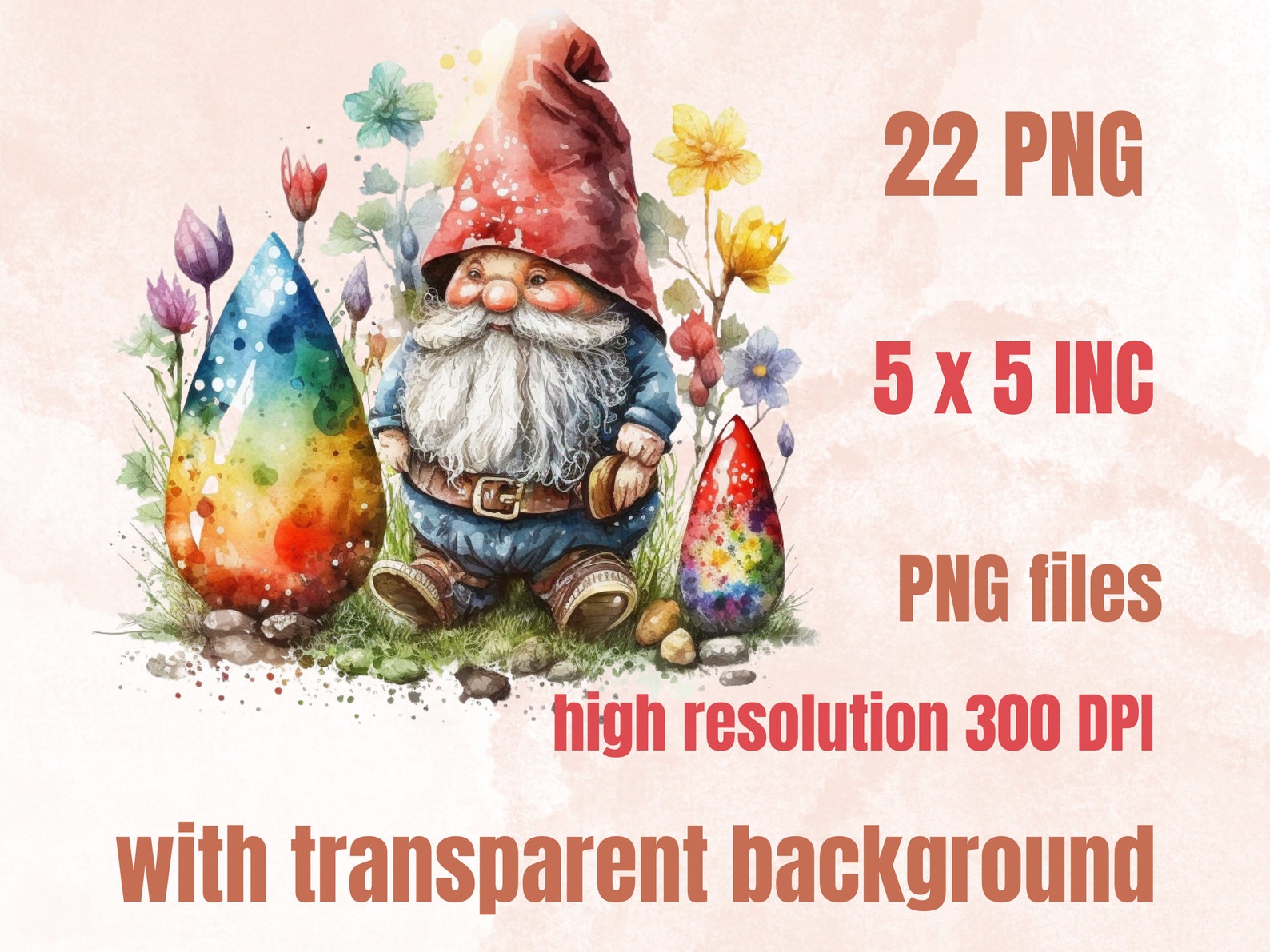 22 PNG Watercolour Easter Gnomes Clipart, Spring Garden Gnome Clip Art ...