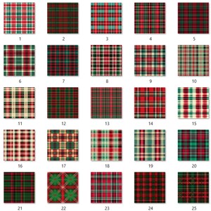 Seamless Christmas Plaid Digital Paper Pack, Winter Buffalo Plaid ...