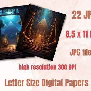 Printable Ancient Egypt Digital Paper, Egyptian Ruins Background ...