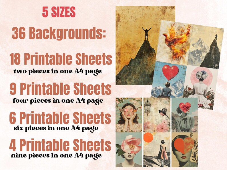 Confidence & Self-love Collage Elements, Whimsical Ephemera Fussy Cut ...
