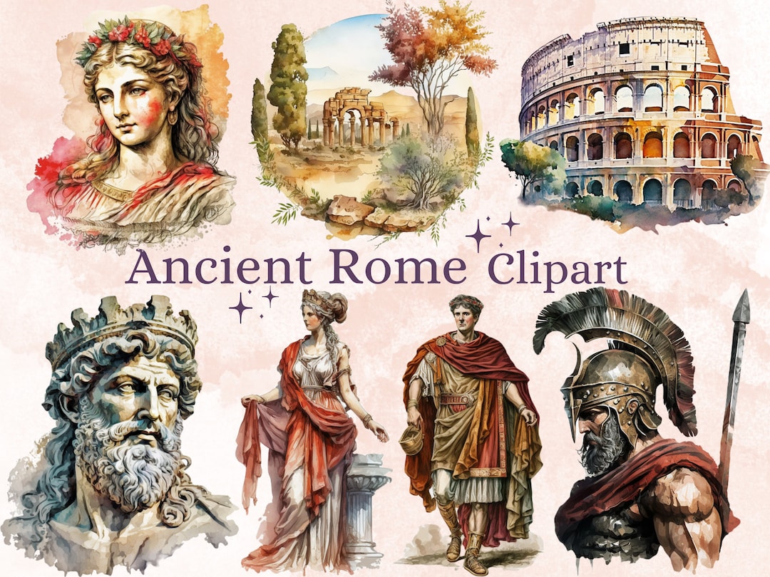 35 PNG Watercolor Fantasy Ancient Rome Clipart, Ancient Rome Mythology ...