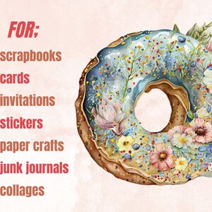 30 PNG Watercolor Donuts Clipart, Donut Clip Art, Dessert Clipart ...